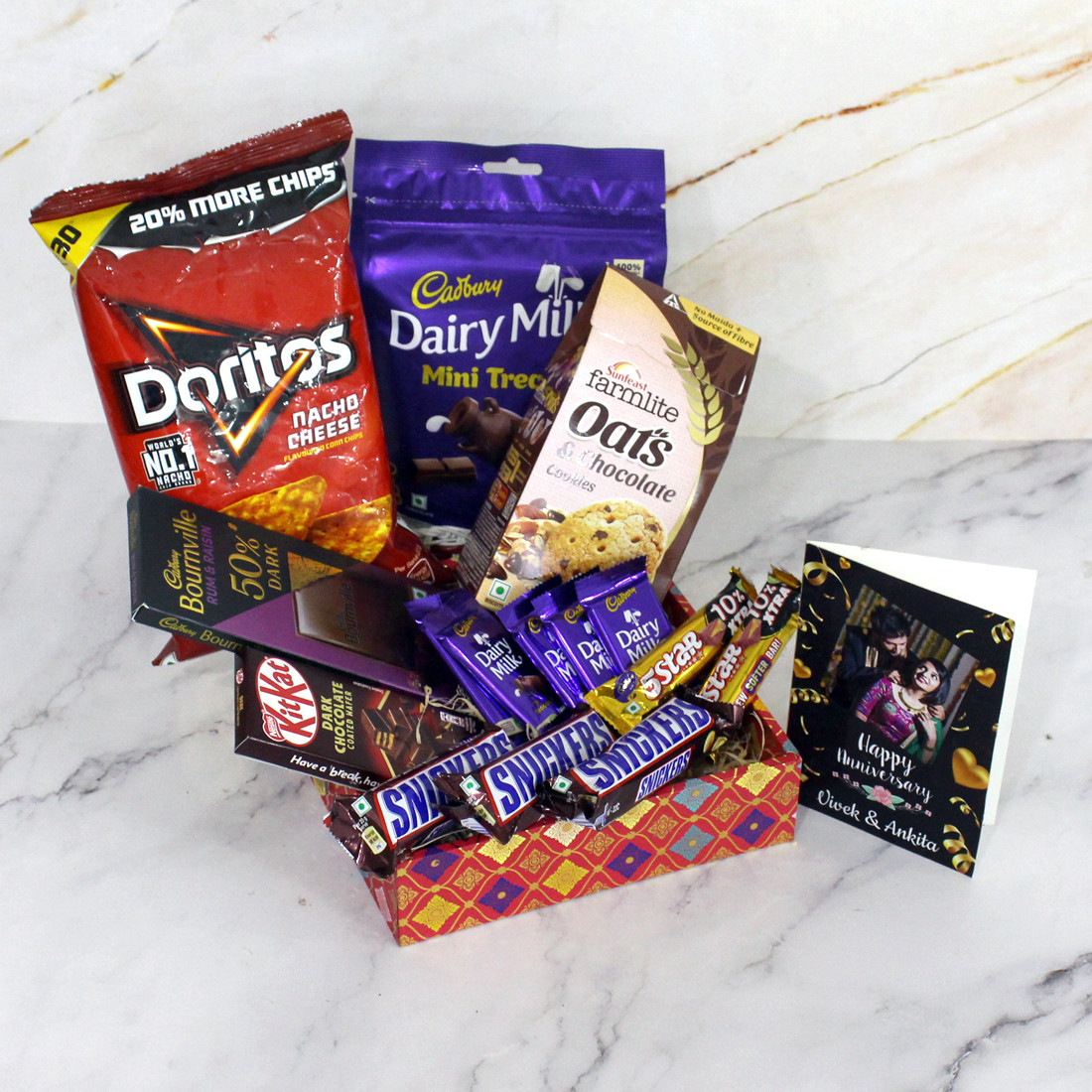 Delights Gift Tray - Big Bournville, Oats & Chocolate Cookies Dairy ...
