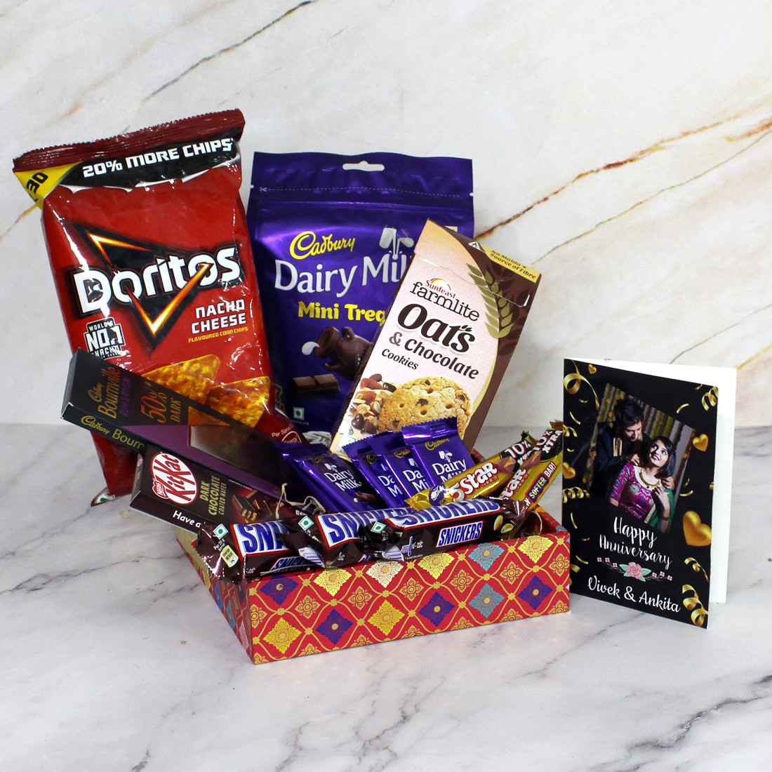 Delights Gift Tray - Big Bournville, Oats & Chocolate Cookies Dairy ...