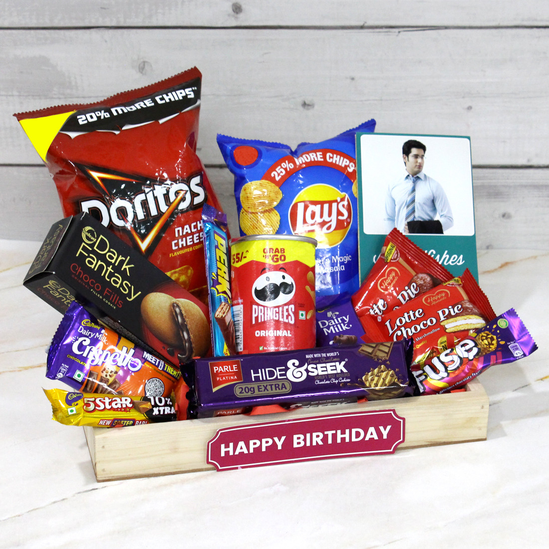 Delights Tray - Doritos, Lays, Hide & Seek Chocolate Biscuit, 2 Lotte ...